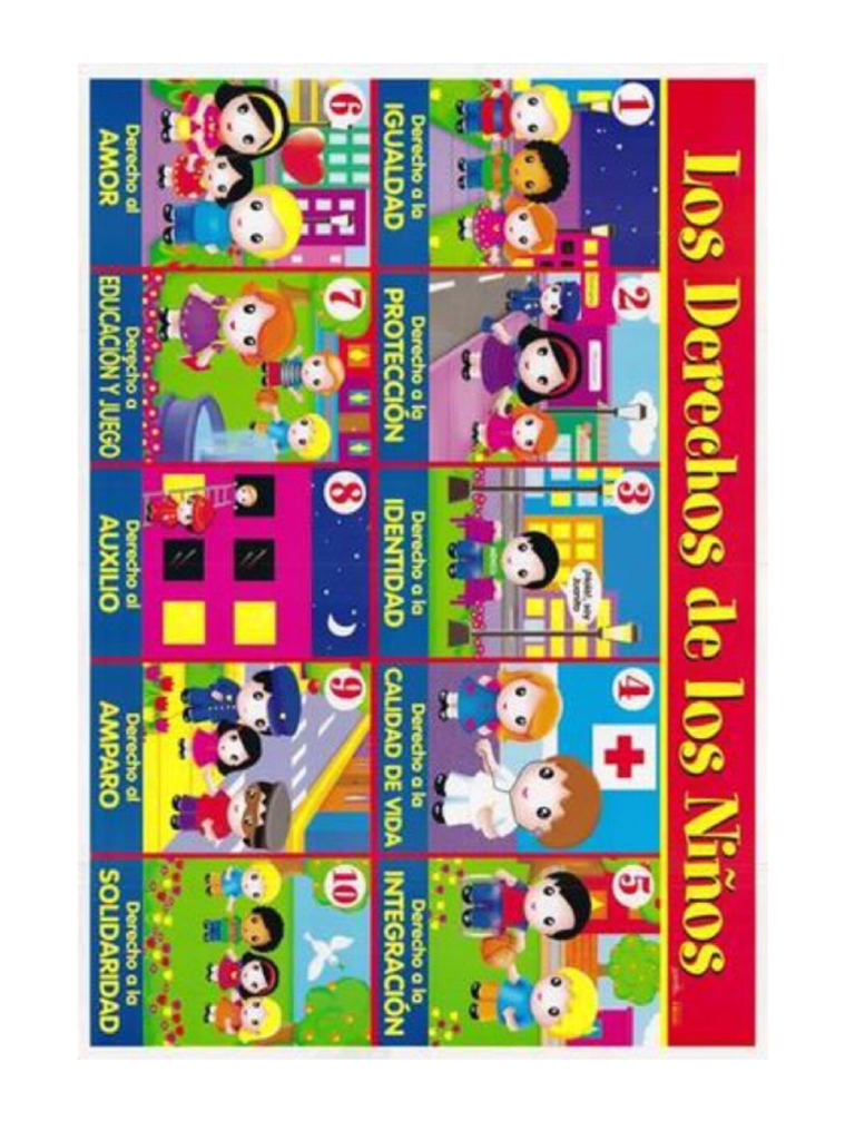 10 Derechos Del Niño Con Imagen Animada | PDF
