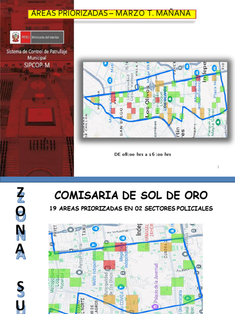 Mapa de Zona Sur Marzo 2025turno Mañana 8am A 4PM | PDF