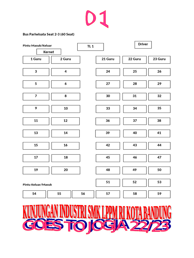 denah-seat-bus-seat-2-3-60 | PDF