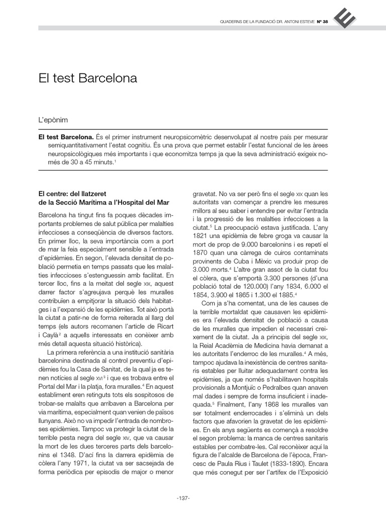 El Test Barcelona | PDF