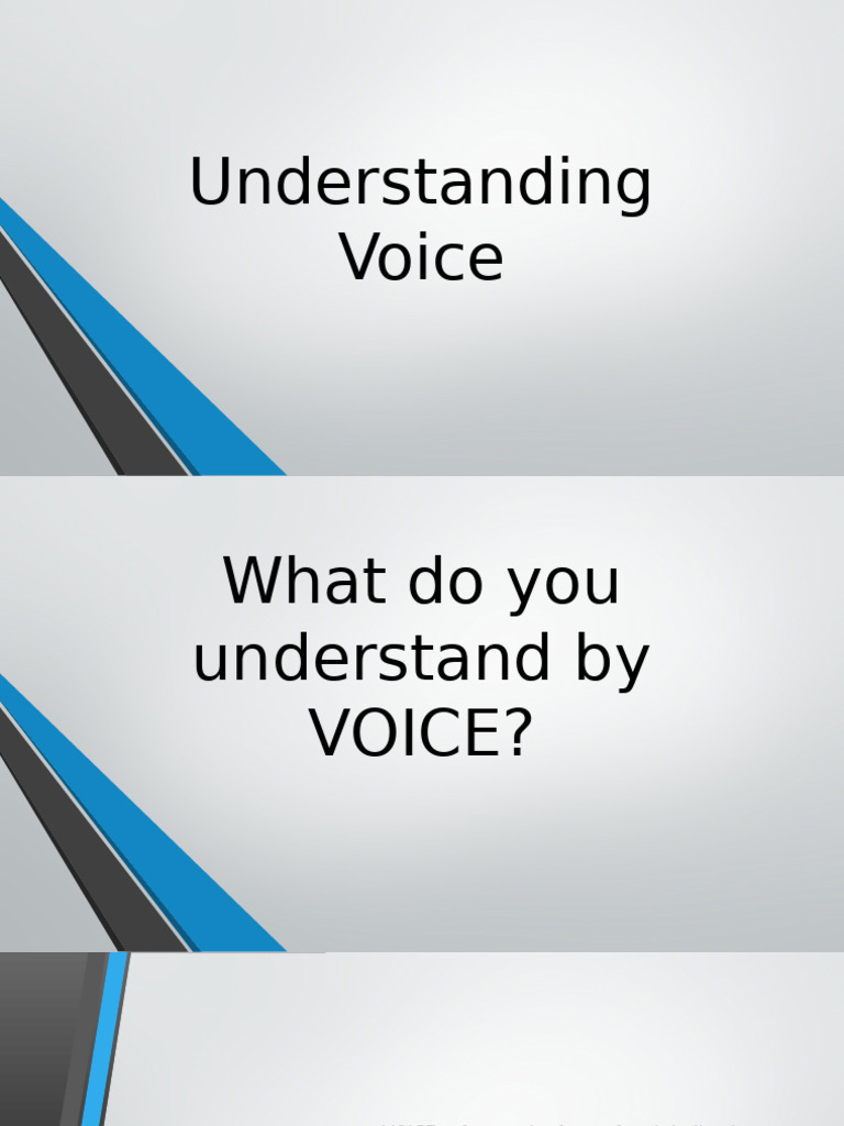 Understanding Voice | PDF | Verb | Subject (Grammar)