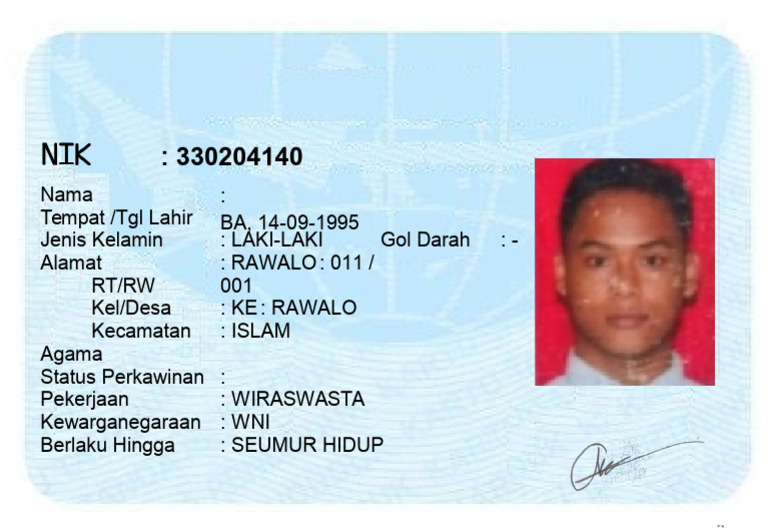 Contoh KTP Seumur Hidup Banyumas | PDF
