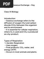 Gaseous Exchange Grade11 Notes | PDF