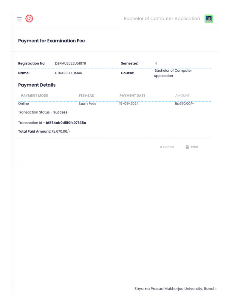 Shyama Prasad Mukherjee University, Ranchi | PDF