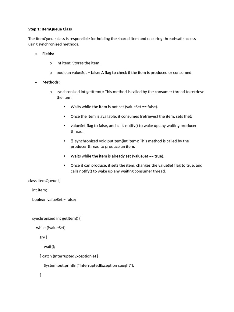 Java Producer-Consumer Example Code | PDF | Computer Programming ...