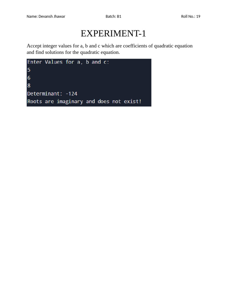 Java Programming Experiments Overview | PDF