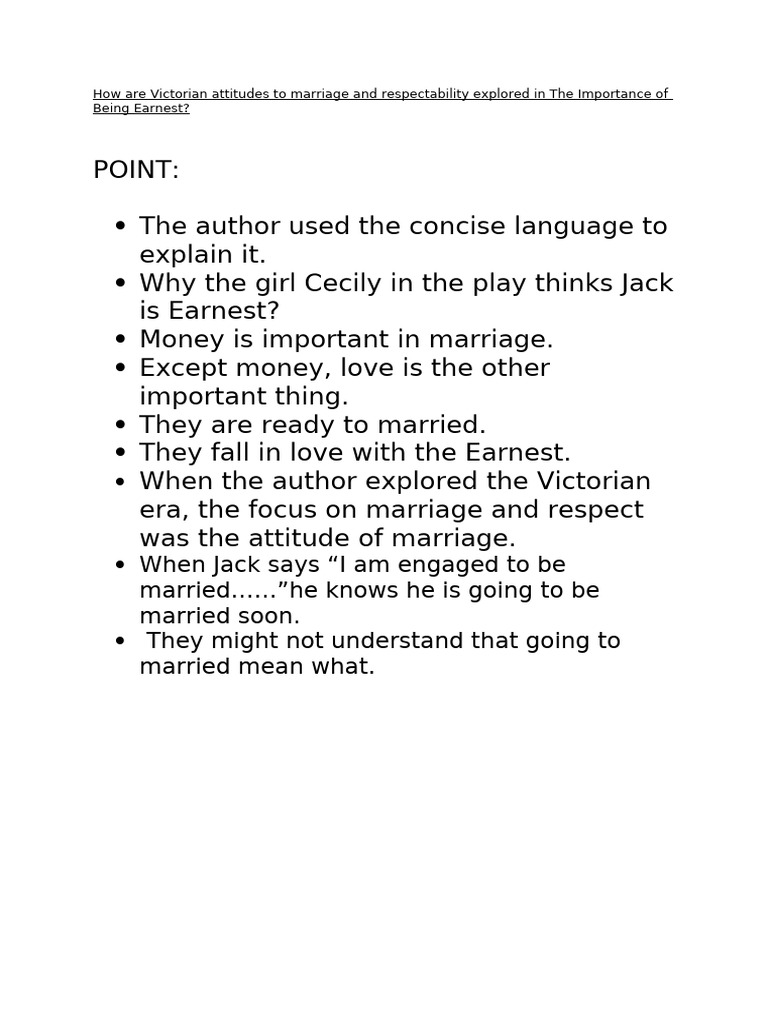 How Are Victorian Attitudes To Marriage and Respectability Explored in ...