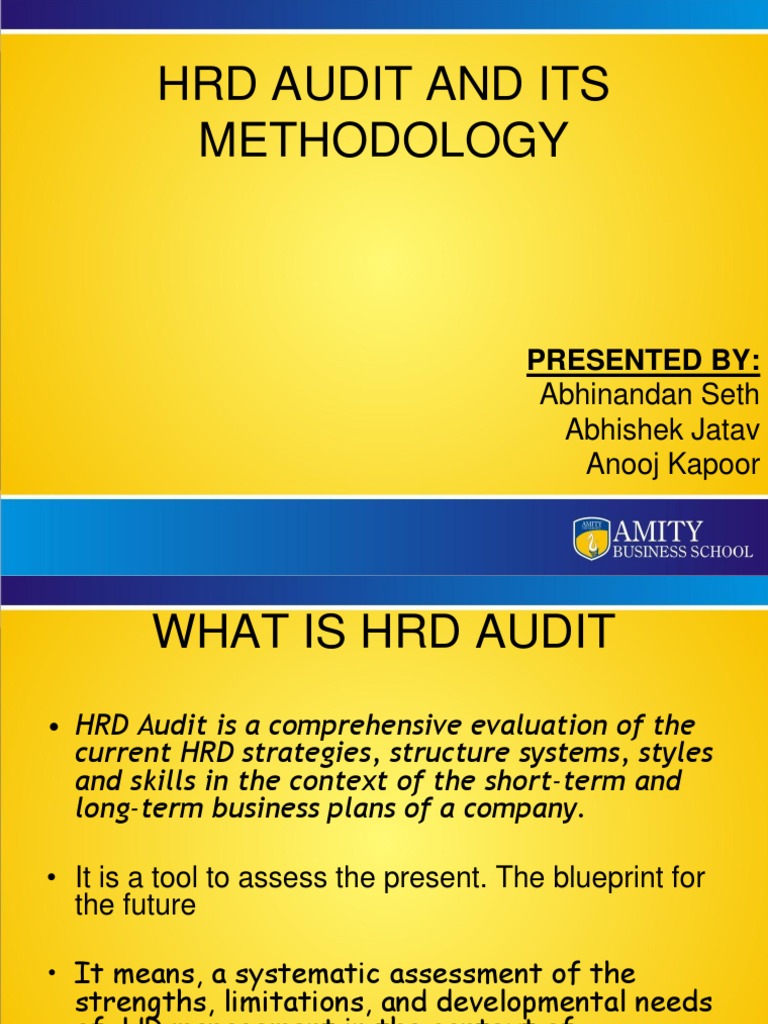 HRD Audit and Its Methodology | PDF | Competence (Human Resources) | Audit