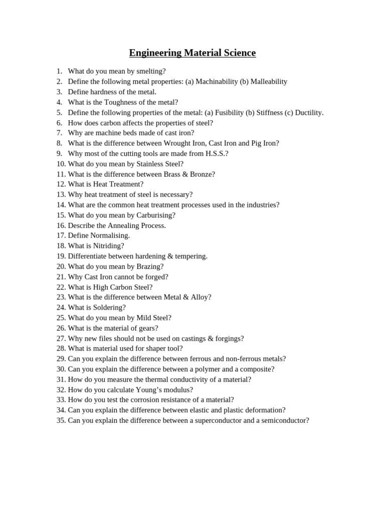 Key Concepts in Engineering Materials | PDF