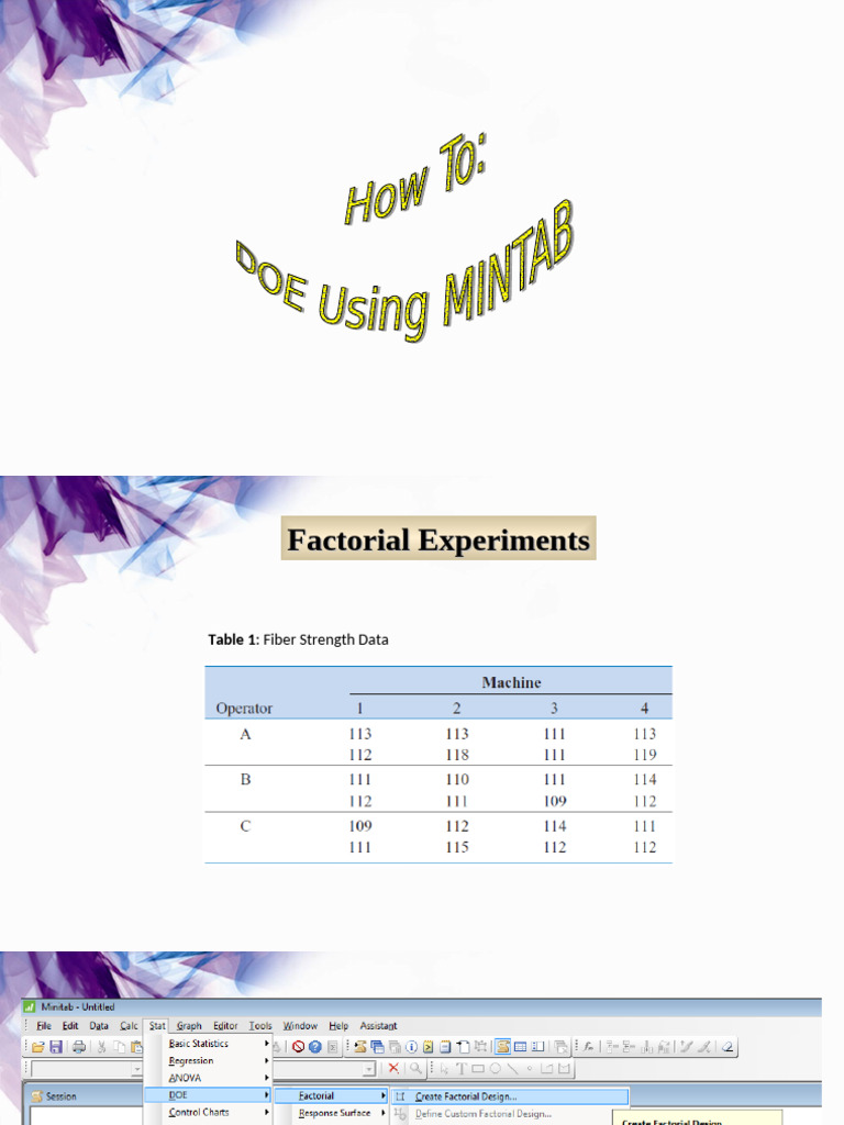DOE Using Minitab | PDF