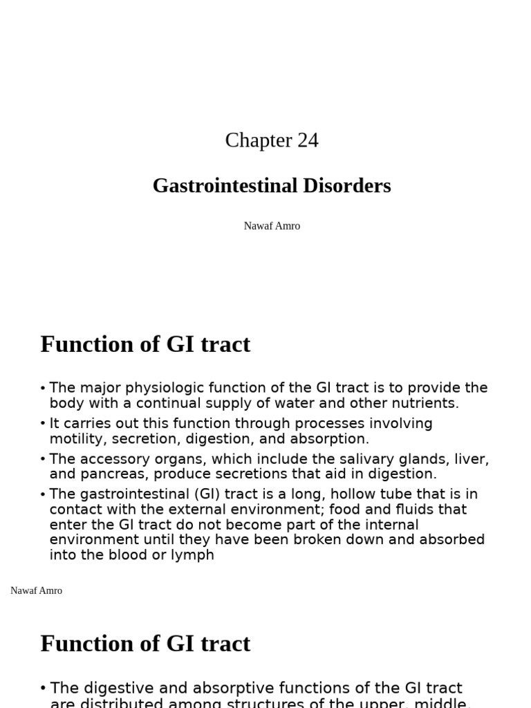 CH 28, 29, 30 Gastrointestinal Disorders | PDF | Gastrointestinal Tract ...