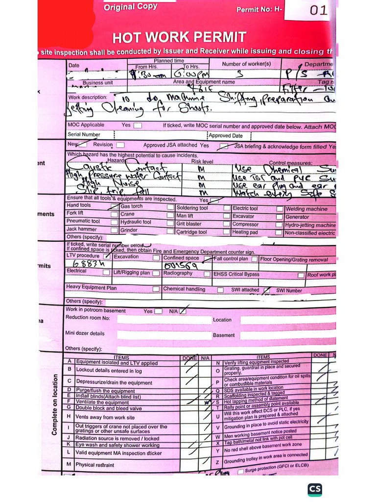 Confine Space Procedure Form and Isolation Form | PDF