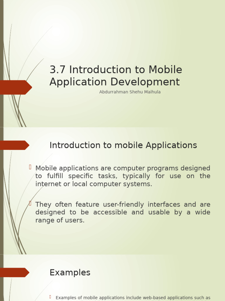 LO 1-Introduction To Mobile Application | PDF | Security | Computer ...