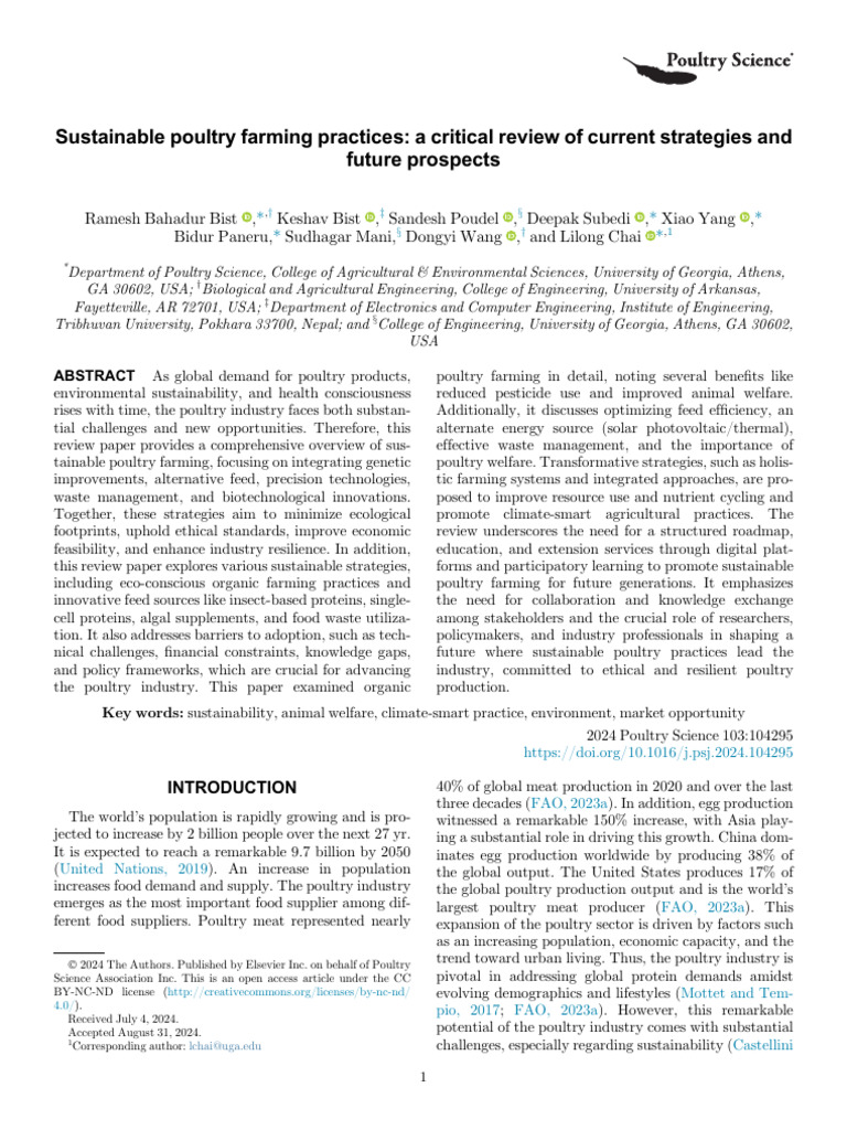 Sustainable Poultry Farming Strategies | PDF | Sustainability | Organic ...