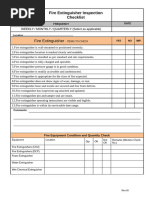 Fire Fighting Equipment Inspection Checklist - 2024 | PDF