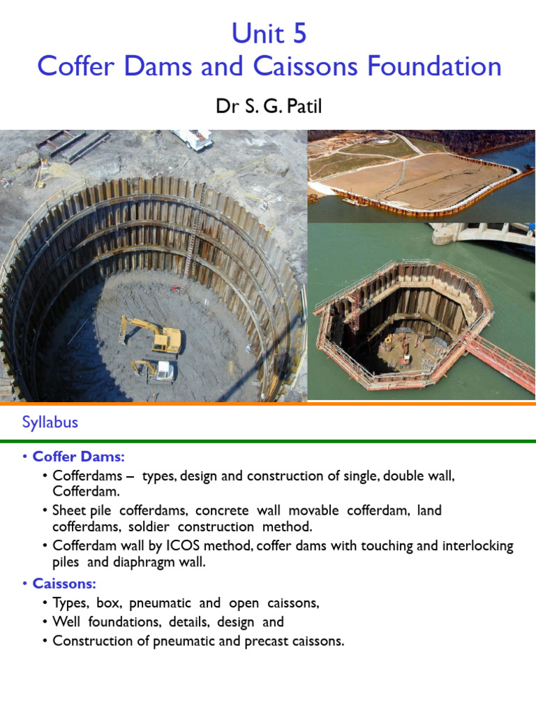 Coffer Dams and Caissons Overview | PDF | Deep Foundation | Civil ...
