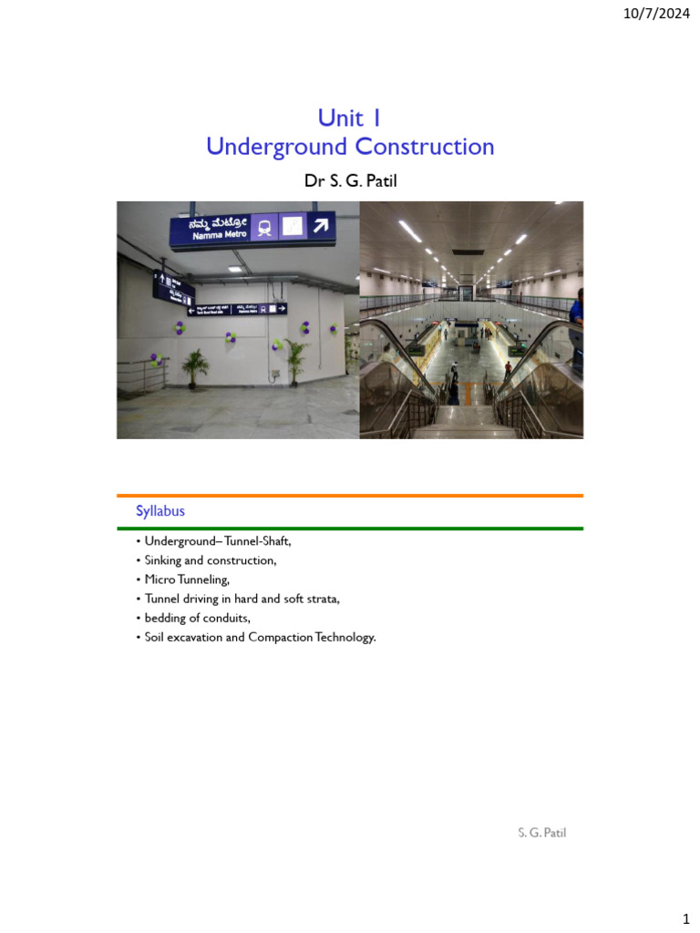 Underground Construction Techniques Overview | PDF | Tunnel | Civil ...