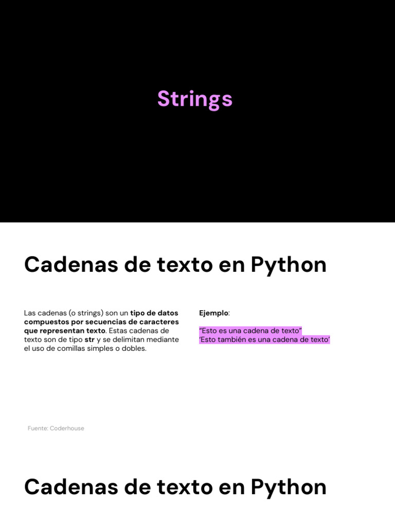 Strings (Cadenas de Caracteres) | PDF | Objeto (informática) | Cadena (informática)