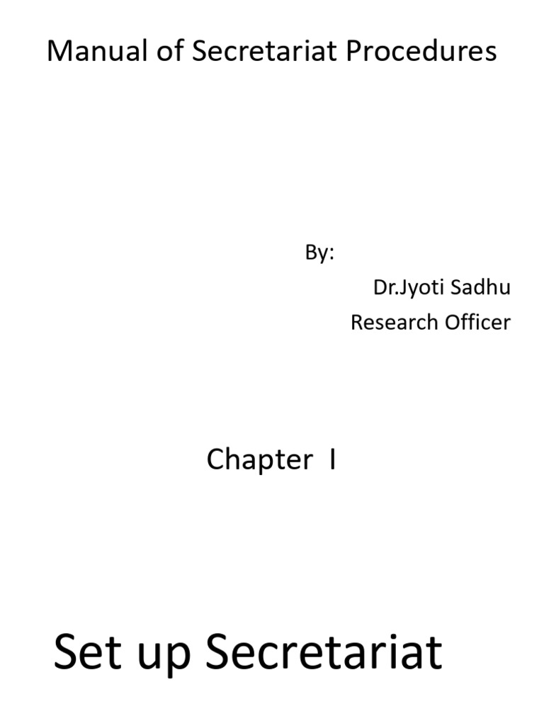 Secretariat Manual - 1 | PDF | Mail | Registered Mail
