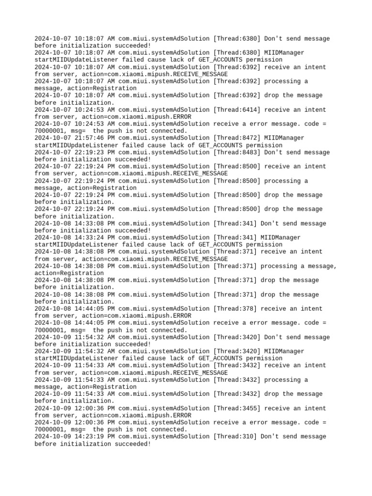MIUI System Ad Solution Errors | PDF | Computer Science | Software ...