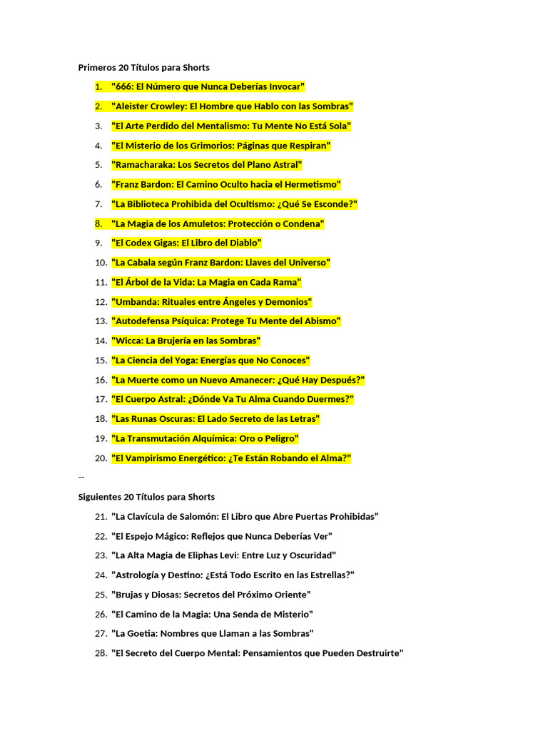 Titulos para Morgana | PDF | Carl Jung | Oculto