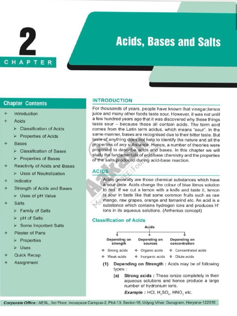 Acid, Base and Salt PDF | PDF