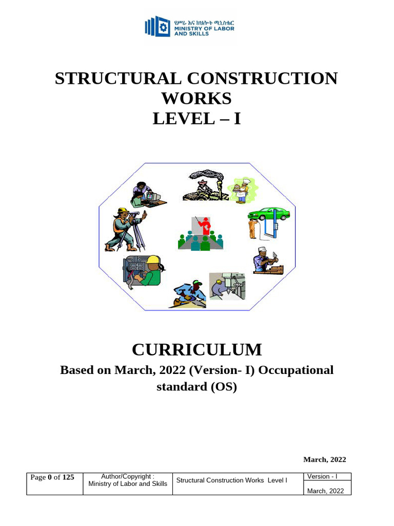 Structural Construction Works Level I Curriculum | PDF | Occupational ...
