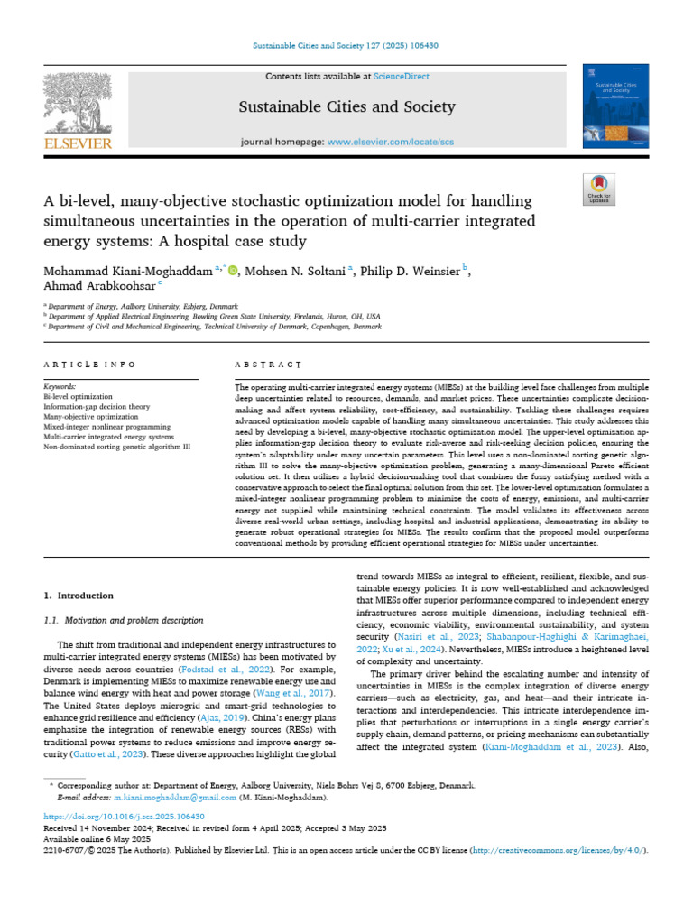 A Bi Level Many Objective Stochastic Optimization Model For 2025 Sustainabl | PDF | Mathematical ...