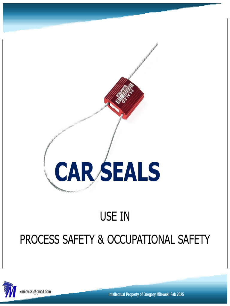 Car Seals in Safety and Security | PDF | Safety
