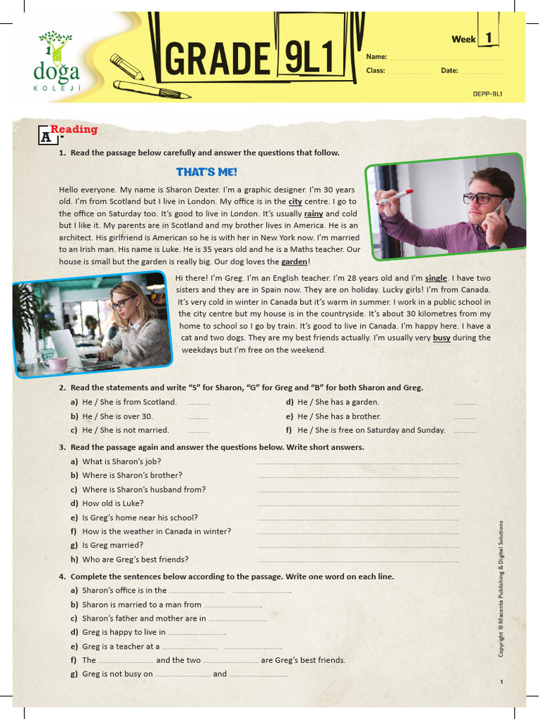 Sharon and Greg: Life Stories and Jobs | PDF | Portugal