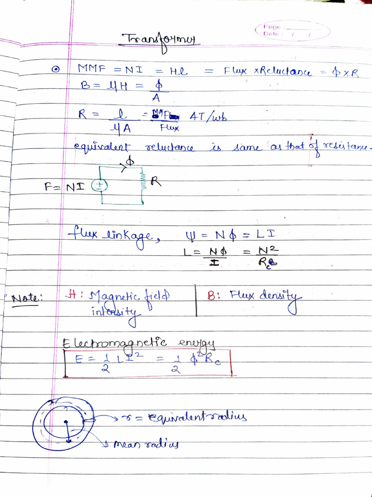 Transformers Gate Notes | PDF
