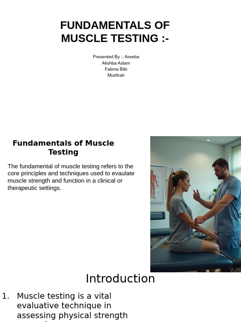 Fundamentals of Muscle Testing | PDF | Electromyography | Physical Therapy