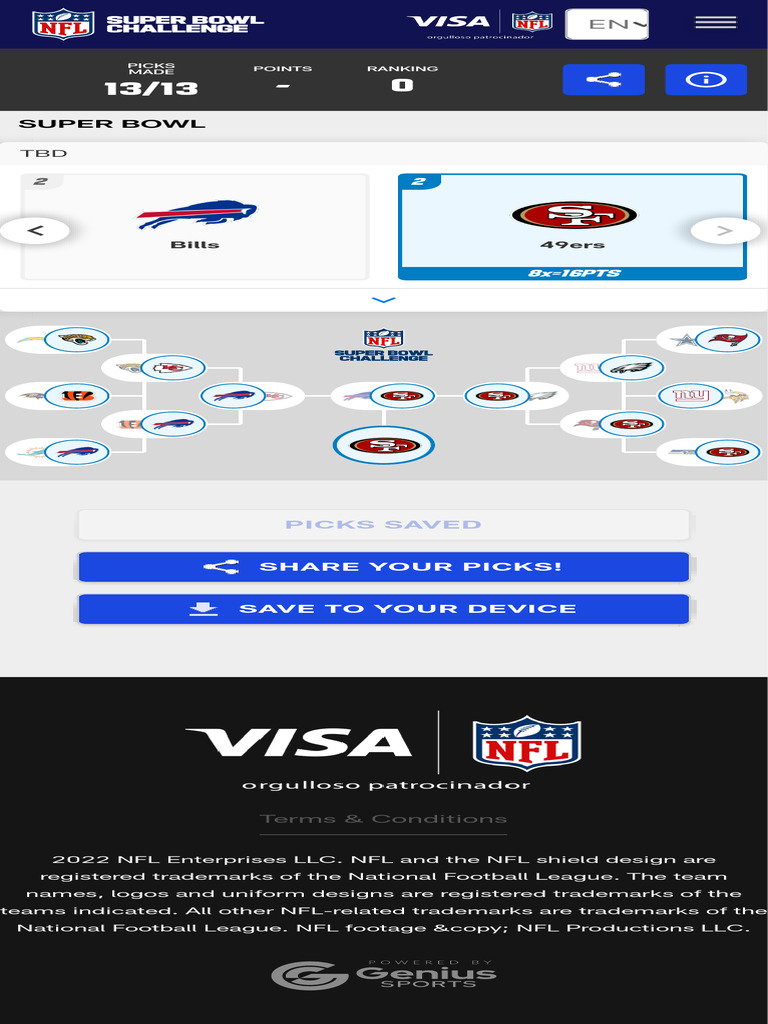 Super Bowl Challenge Picks and Info | PDF