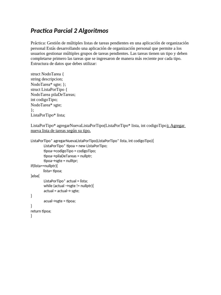 Practica Parcial 2 Algoritmos | PDF | Cola (tipo de datos abstractos) | Programación de computadoras