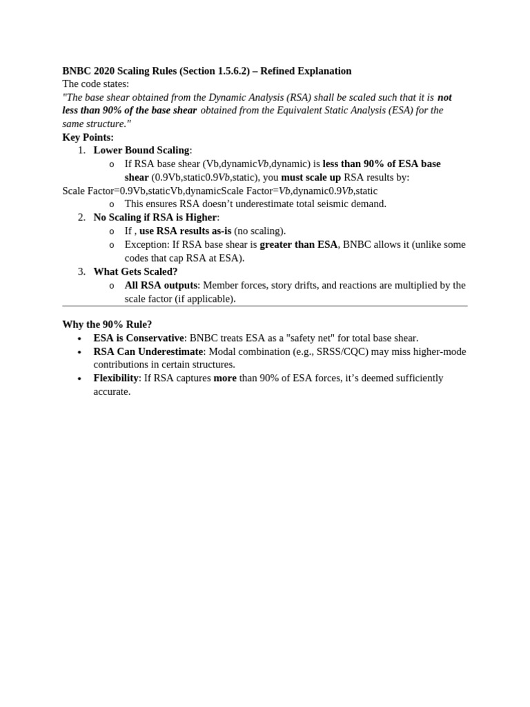 BNBC 2020 Scaling Rules | PDF