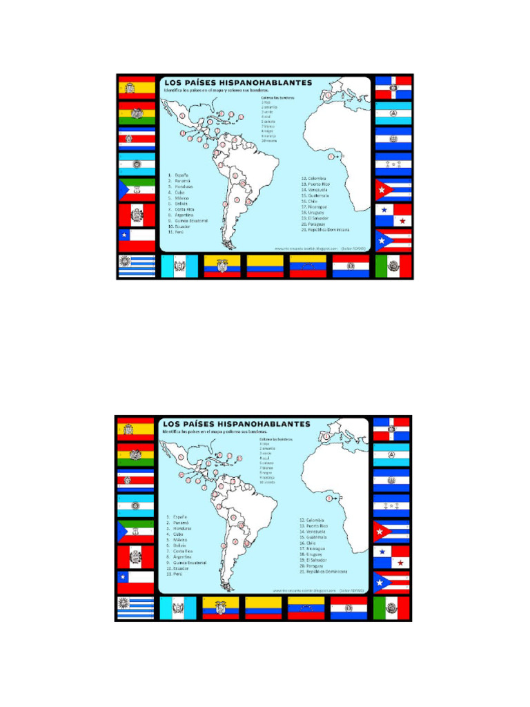 Los Paises Hispanohablantes Español | PDF