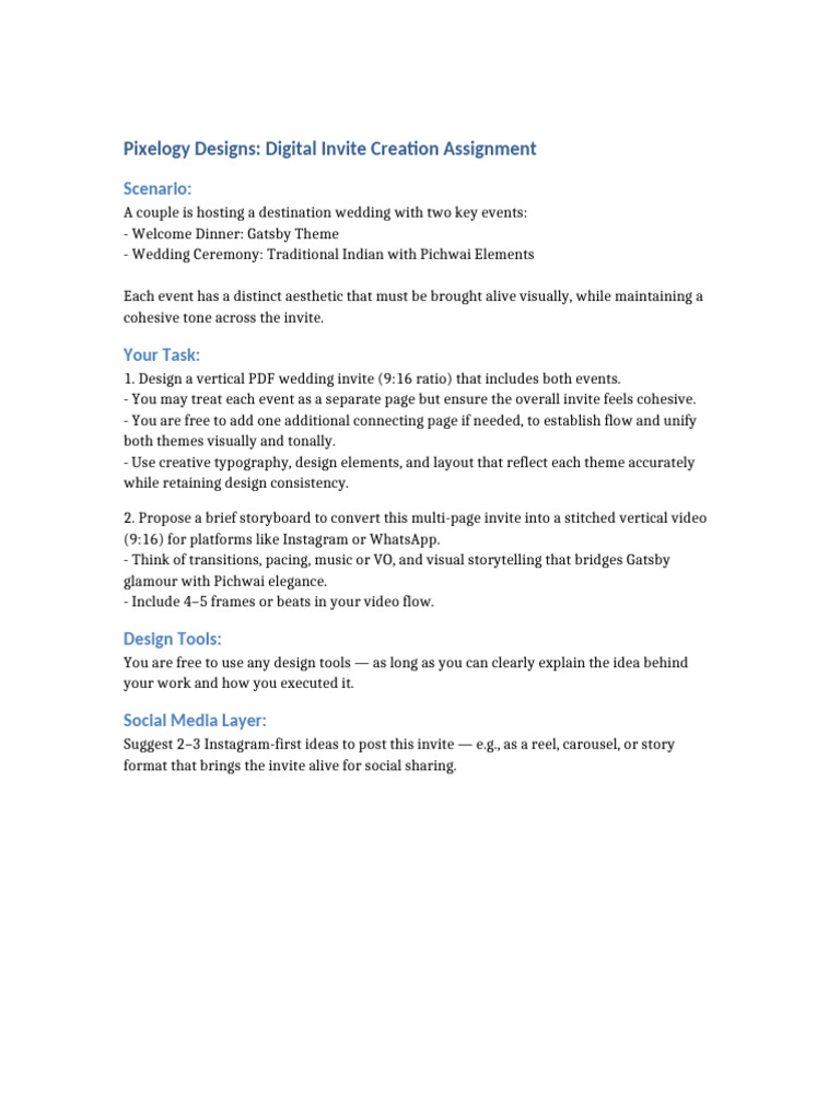 Pixelogy Designs Assignment | PDF