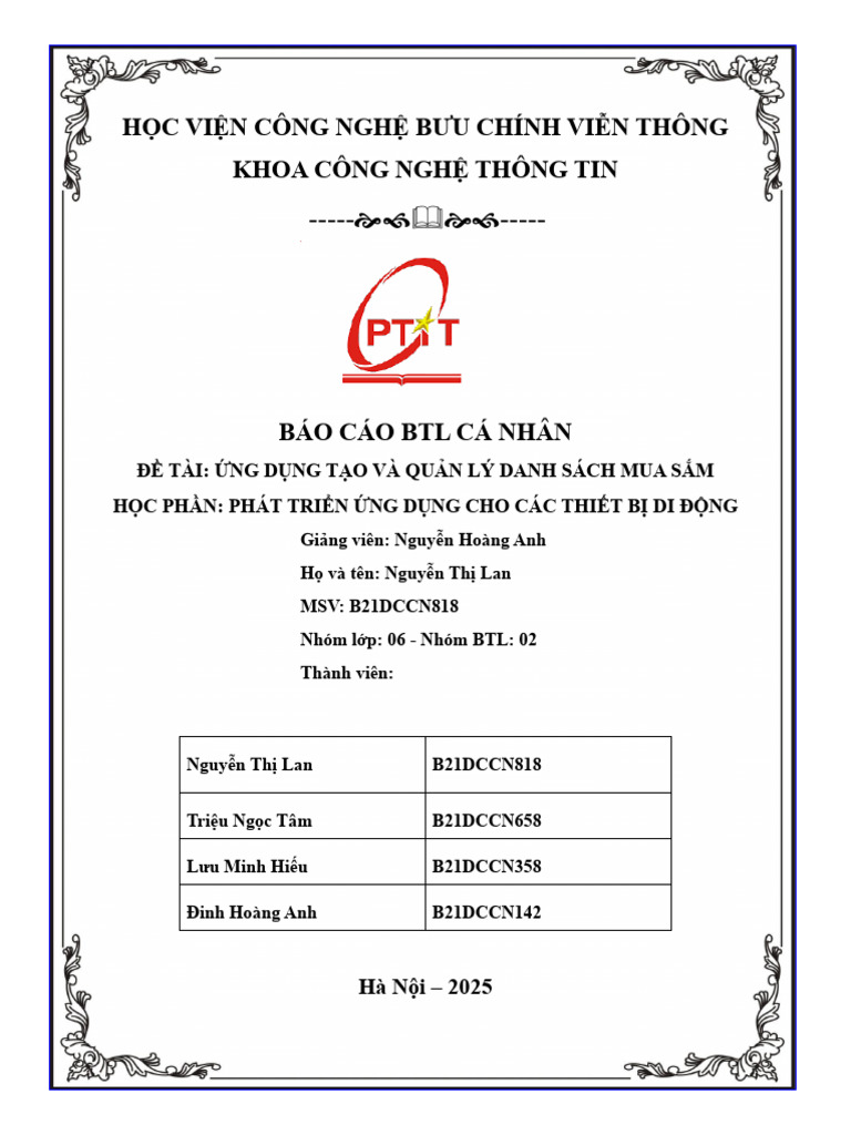 BÁO-CÁO-BTL-MOBILE-NTLan | PDF