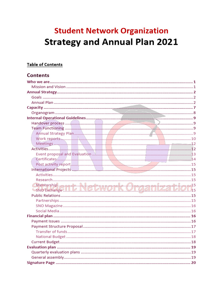 SNO EC Annual Strategy Plan 2021 | PDF | Payments | Wire Transfer