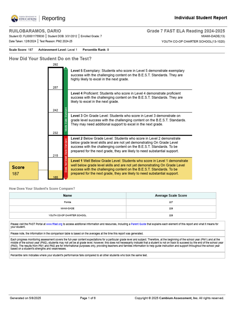 Grade 7 FAST ELA Reading | PDF | Narration | Word