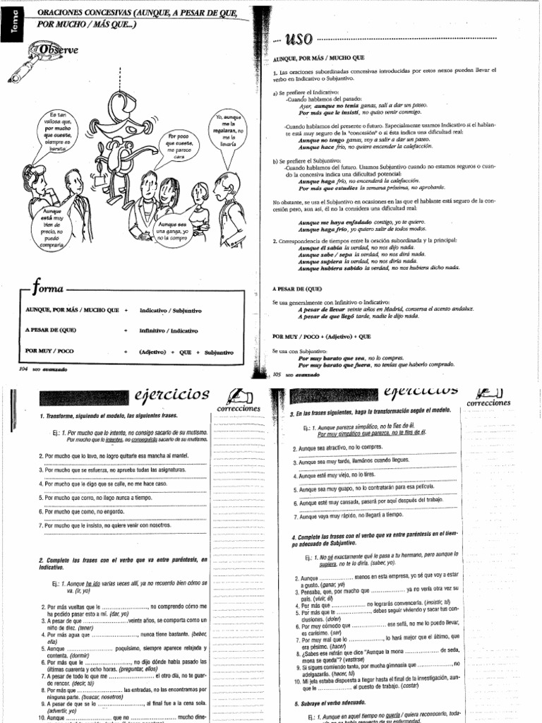 Oraciones Concesivas | PDF