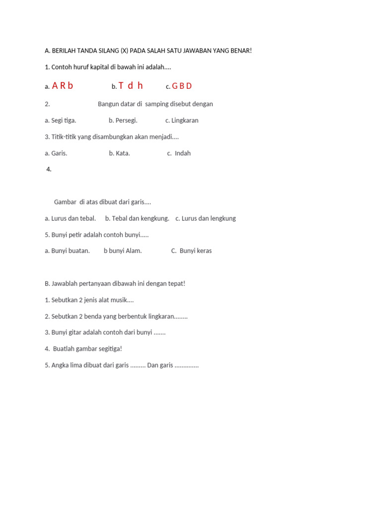 Angka Lima dari Garis dalam Soal Anak | PDF
