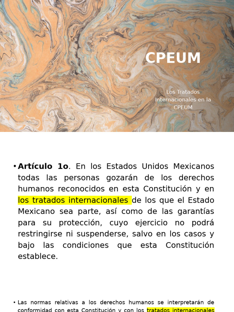 Tratados Internacionales en la CPEUM | PDF | Politica de mexico | México