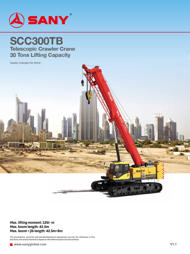 0238 - Ficha Técnica Sany STB300TS-1 | PDF | Crane (Machine) | Pump