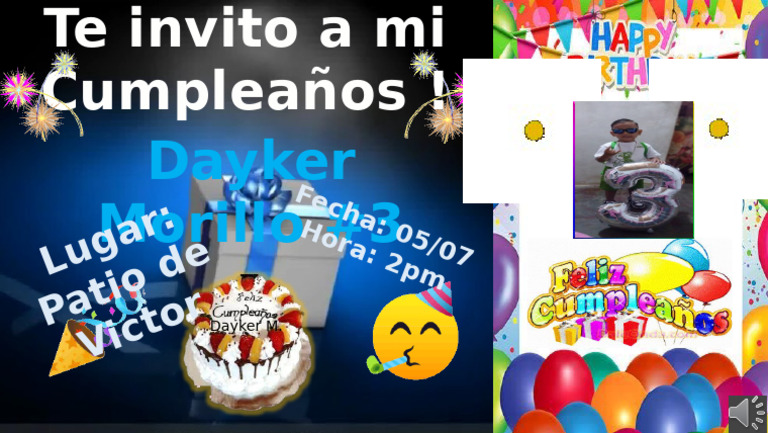 Video de Cumpleaños en Power Point Editable | PDF