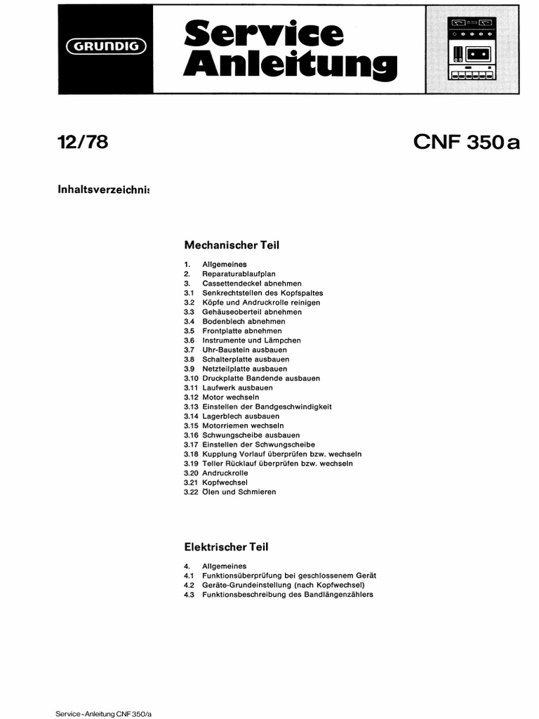 Grundig CNF 350a SM | PDF