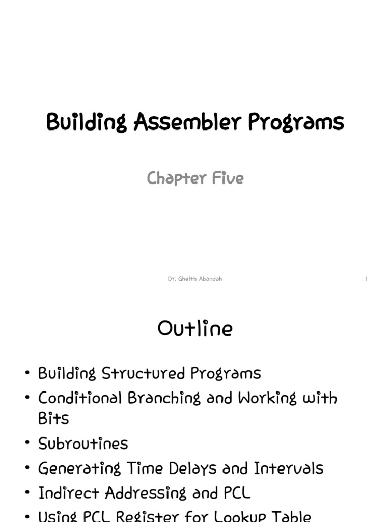 05 1building Assemb Programs | PDF | Pointer (Computer Programming) | Control Flow