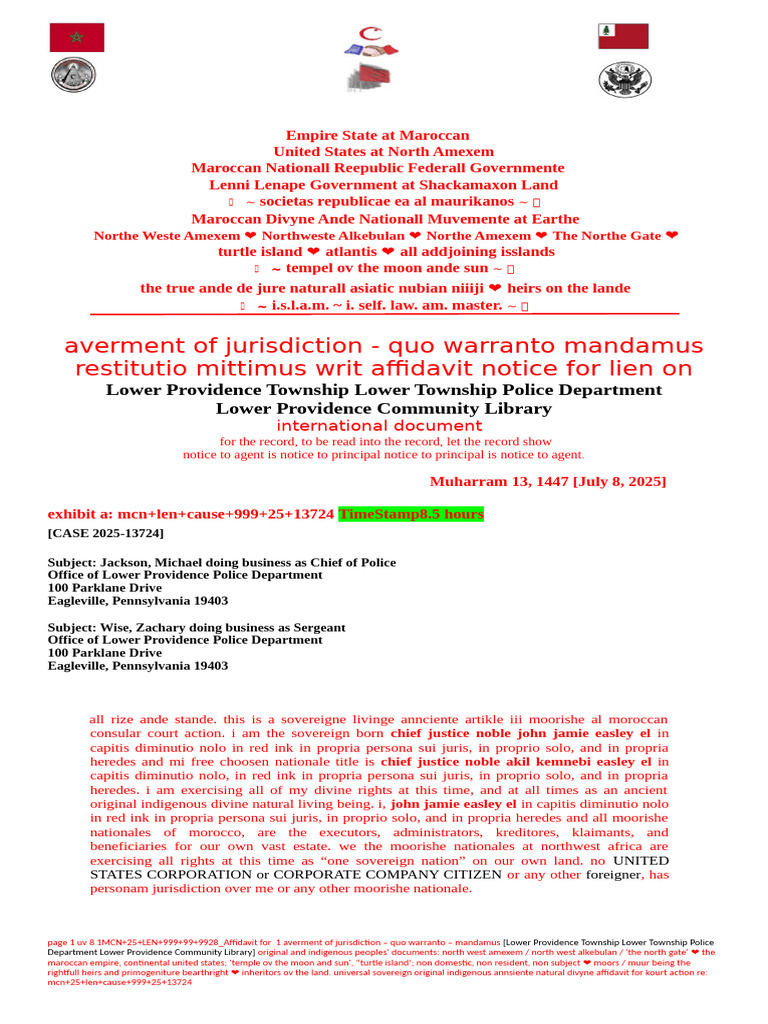 Averment of Jurisdiction - Quo Warranto Mandamus Restitutio Mittimus ...