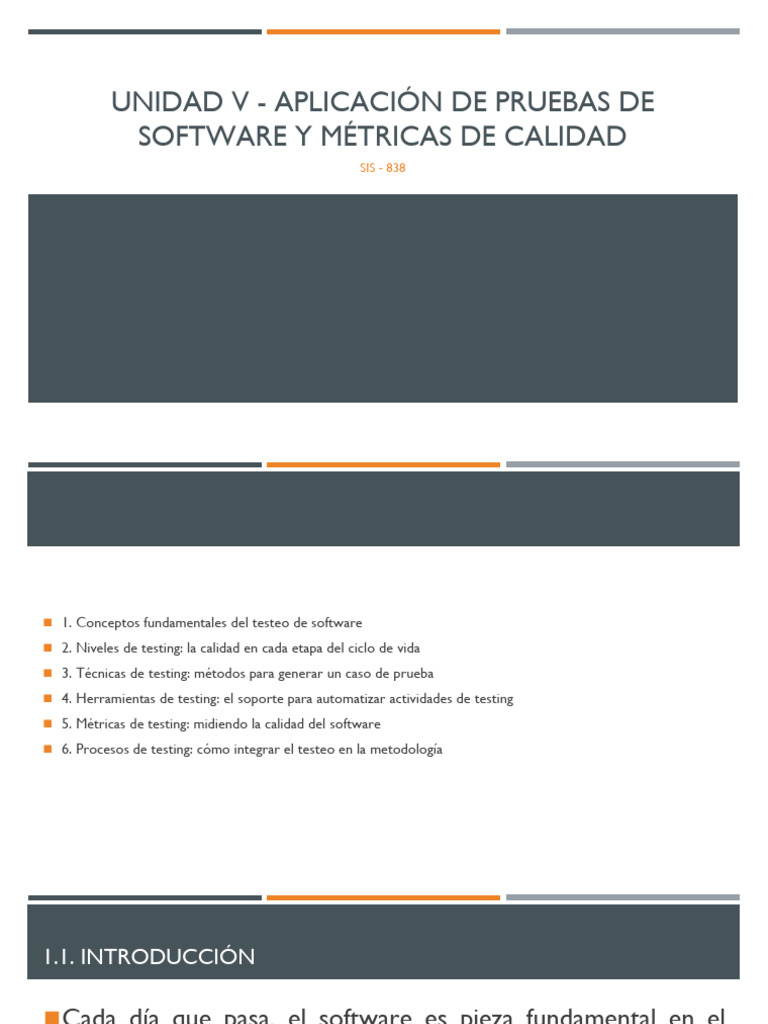Cap 05 Aplicación de Pruebas de Software | PDF | Software | Ingeniería de software