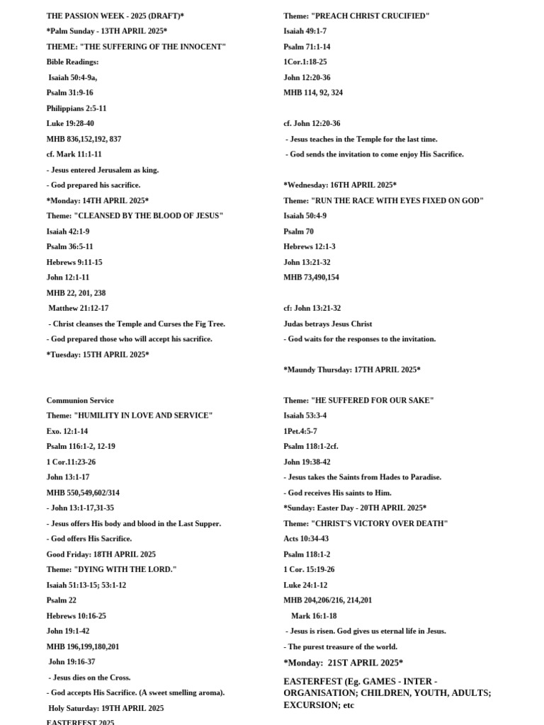 The Passion Week | PDF | Jesus | Gospel Of John